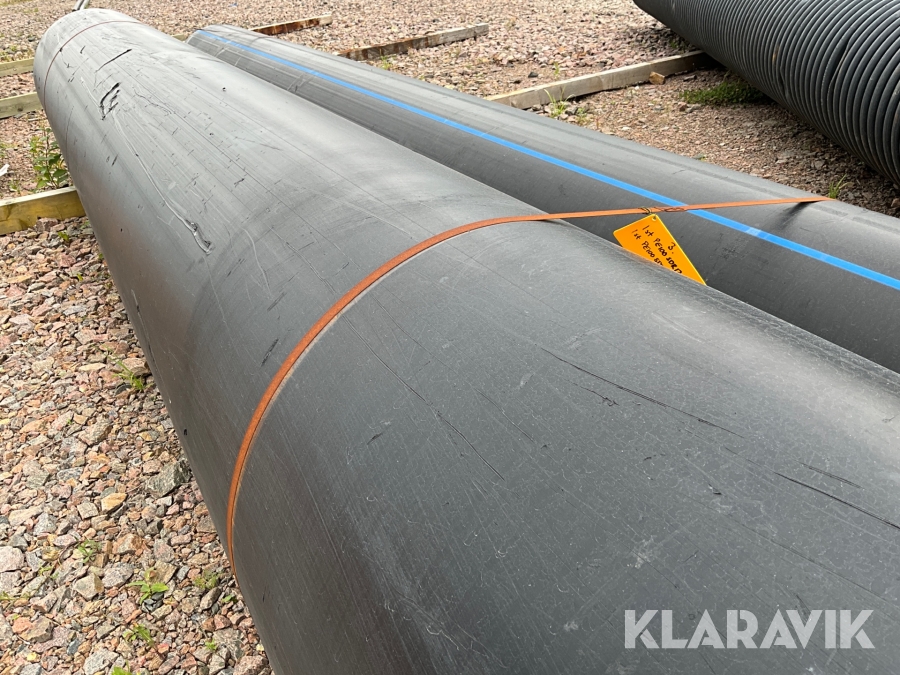 Tryckrör Pipelife PE100 SDR17 - Svart med blå stripe, Helsin