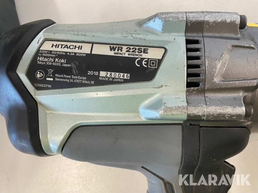 Klaravik Auktioner | Mutterdragare 3/4" Hitachi WR22SE
