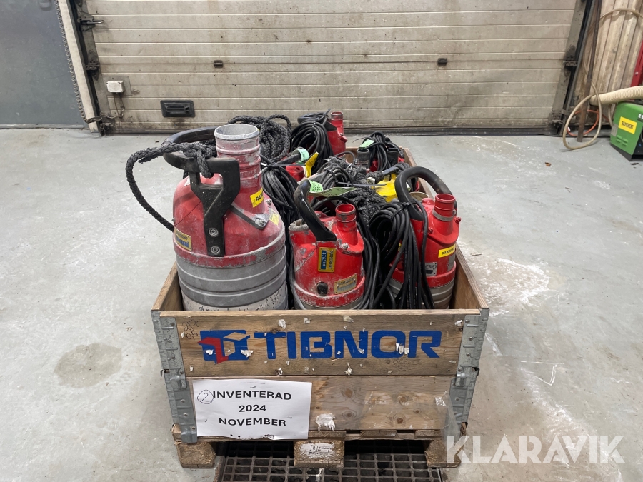 Diverse pumpar Grindex, Atlas Copco Minex lite, Micro, Solid