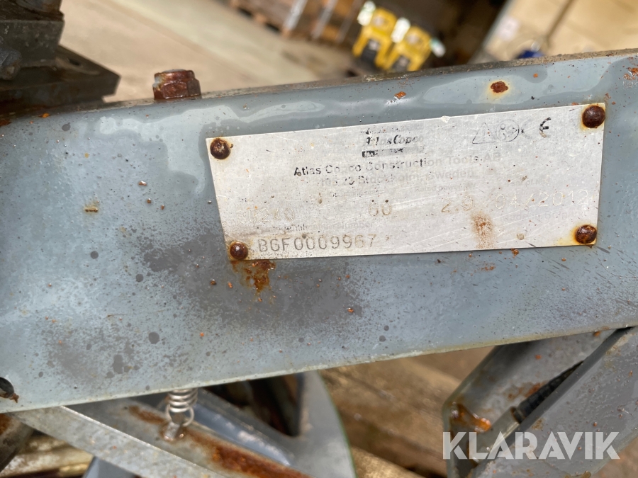 Glättare Atlas Copco BG240B, Svalöv, Klaravik auktioner