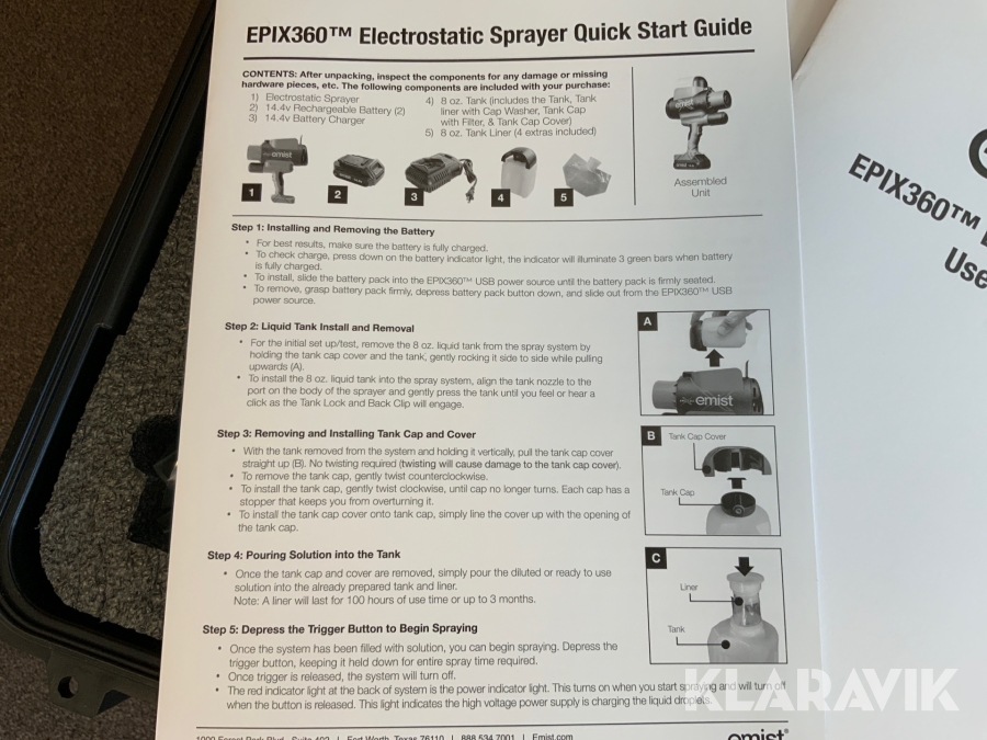 Desinfektionsmaskin Emist Epix 360, Burlöv, Klaravik auktio