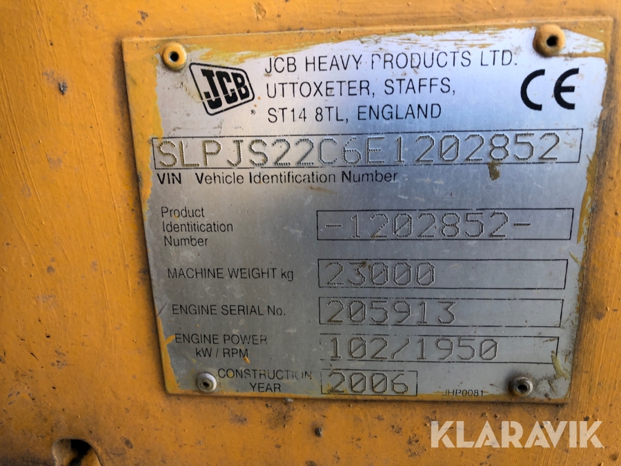 Grävmaskin JCB JS220LC