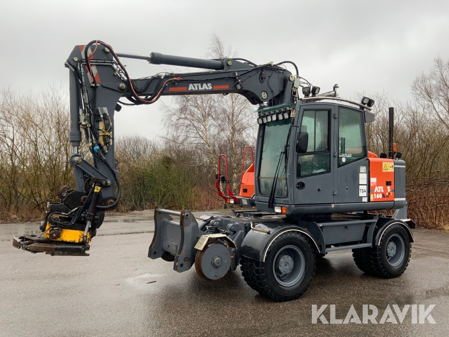 Grävmaskin Atlas 160 WSR, Sjöbo, Klaravik auktioner