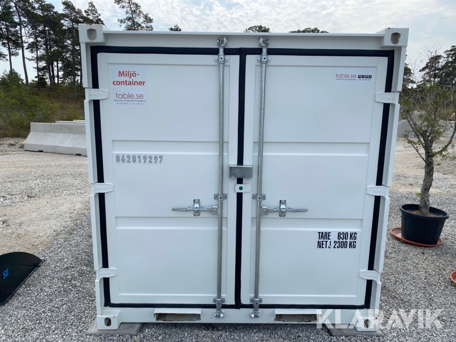 Miljöcontainer 8 fot, Gotland, Klaravik auktioner