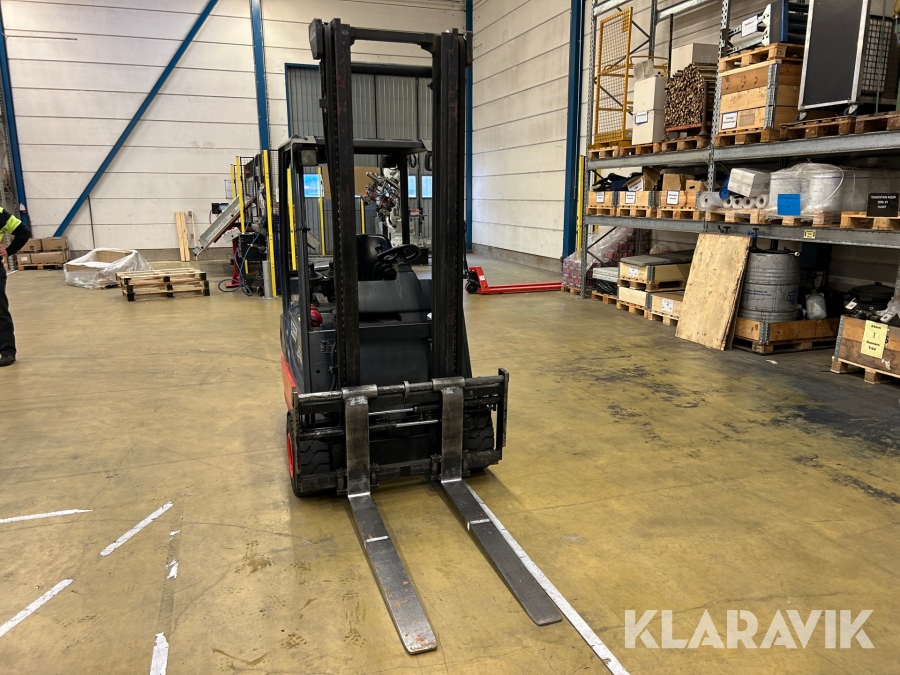 Motviktstruck Linde E18C-02, Gislaved, Klaravik auktioner