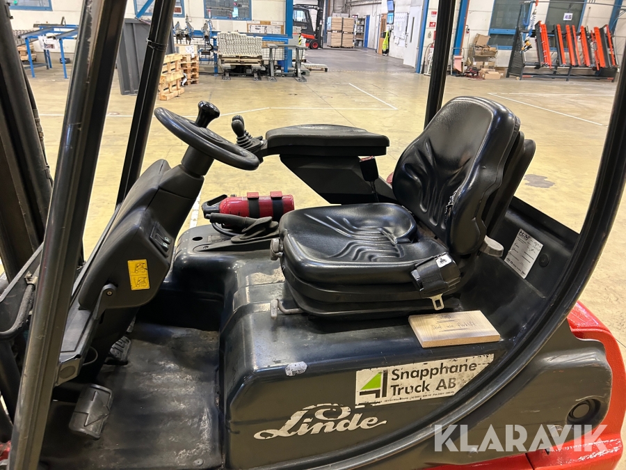 Motviktstruck Linde E18C-02, Gislaved, Klaravik auktioner