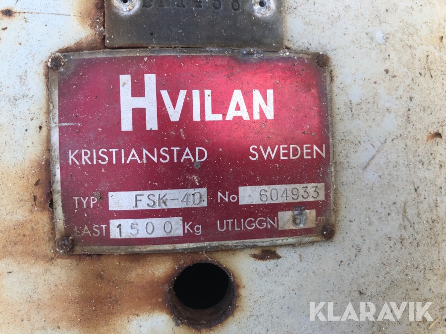 Klaravik Auktioner | Svängarmar Hvilan FSK-40 Runtomsvängande