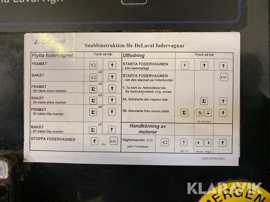 Fodervagn Alfa Laval Alpro feedmaster 460 S, Laholm, Klaravi