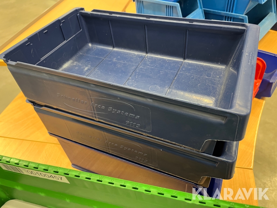Sortimentlådor/plastbackar olika storlek, Karlsborg, Klaravi
