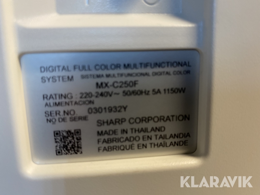 Multifuntionsskrivare Sharp MX-C250F