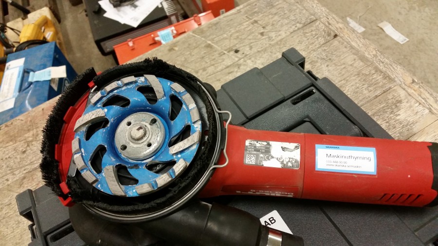 Slipmaskin för betong, effekt ca. 2 kW