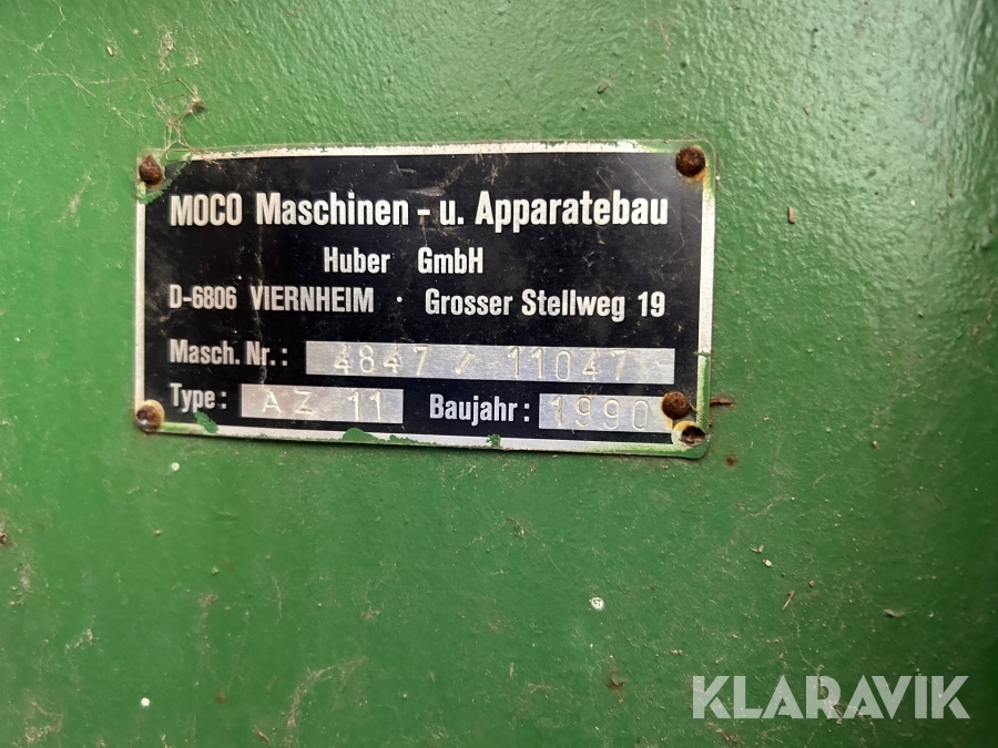 Avfallskvarn Moco AZ 11, Vara, Klaravik auktioner