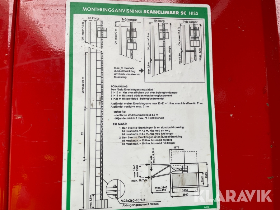 Bygghiss Scanclimber 2032-F65