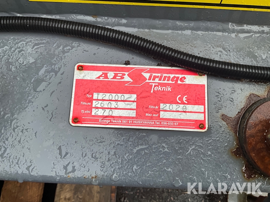 Vikplog Siringe T2000, Eskilstuna, Klaravik auktioner