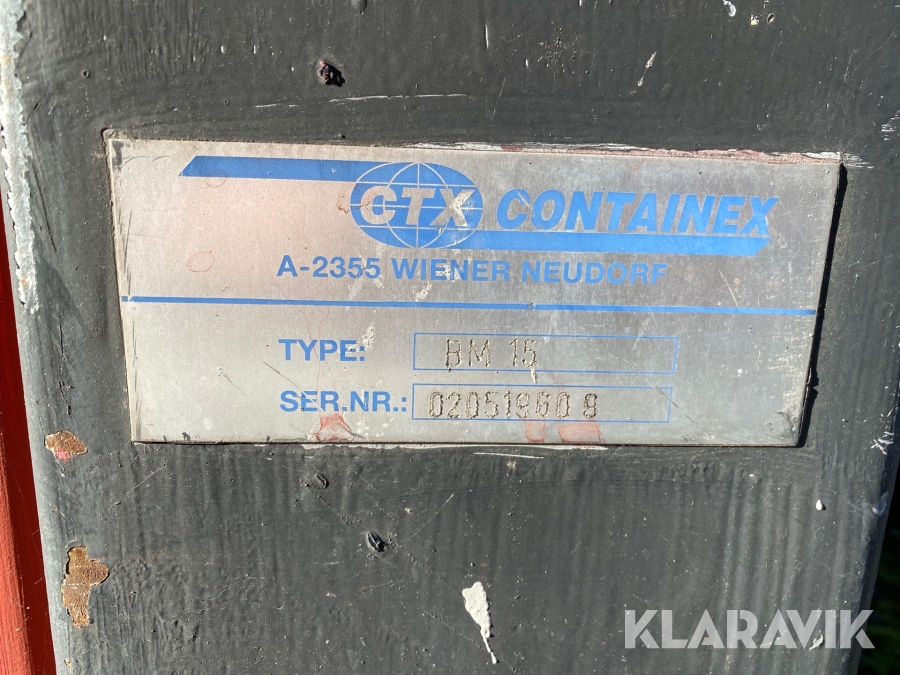 Containerbod CTX Container BM 14, Huddinge, Klaravik auktion