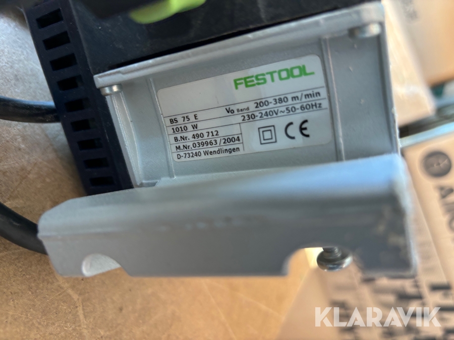 Planslip Festool BS 75 E-set, Sundsvall, Klaravik auktioner