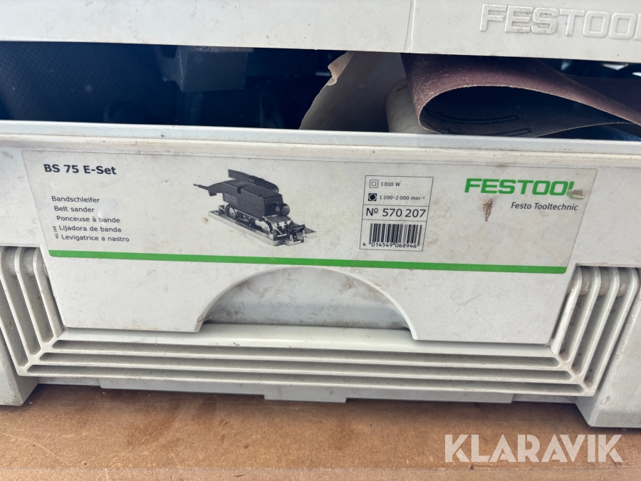 Planslip Festool BS 75 E-set, Sundsvall, Klaravik auktioner