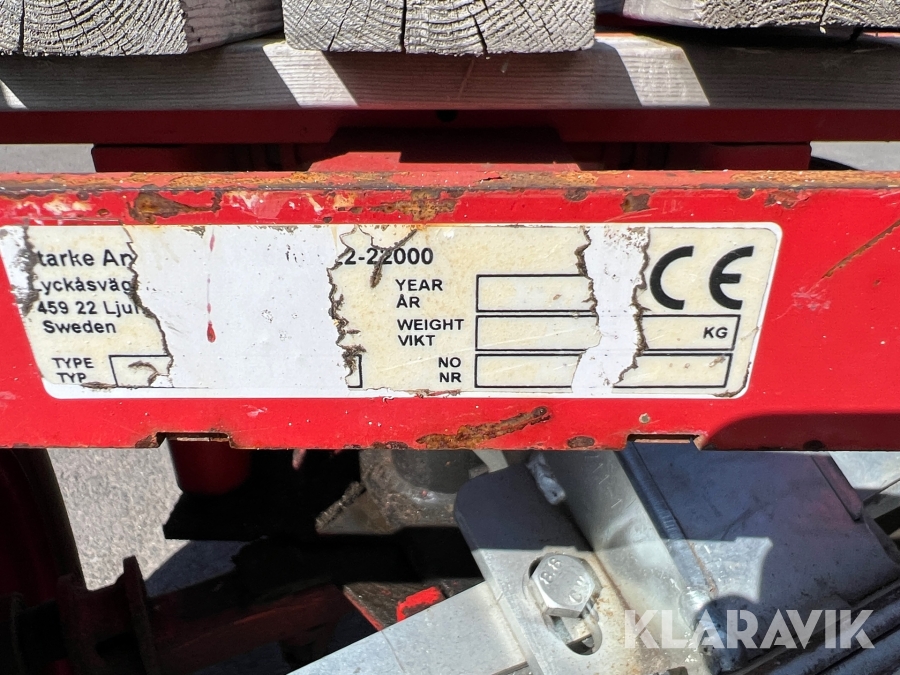 Transportvagn Starke Arvid Lyft8, Svalöv, Klaravik auktioner