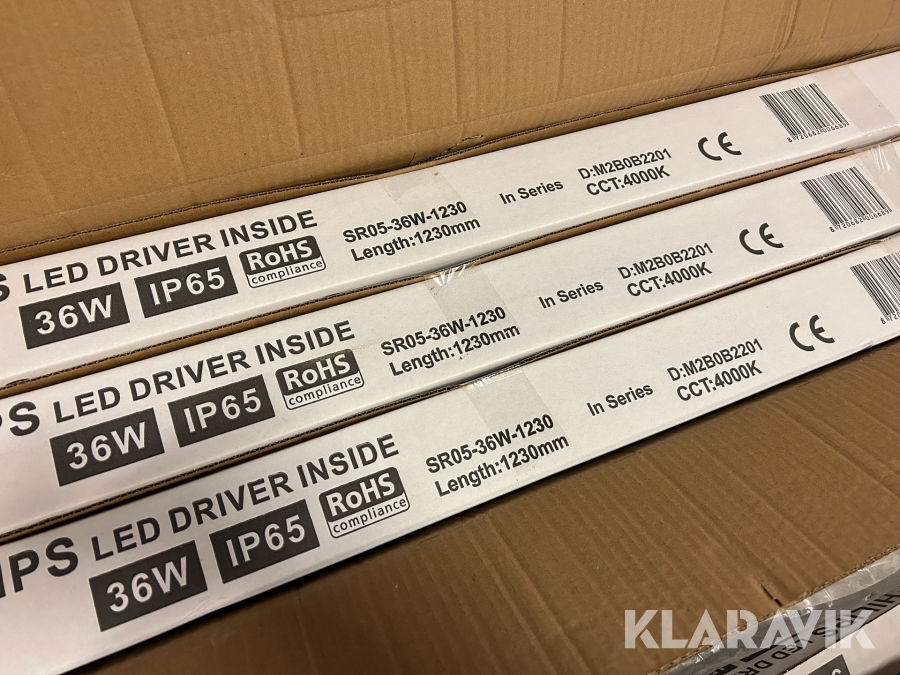 Led-armaturer 15st Philips SR05-36W-1230, Östhammar, Klaravi