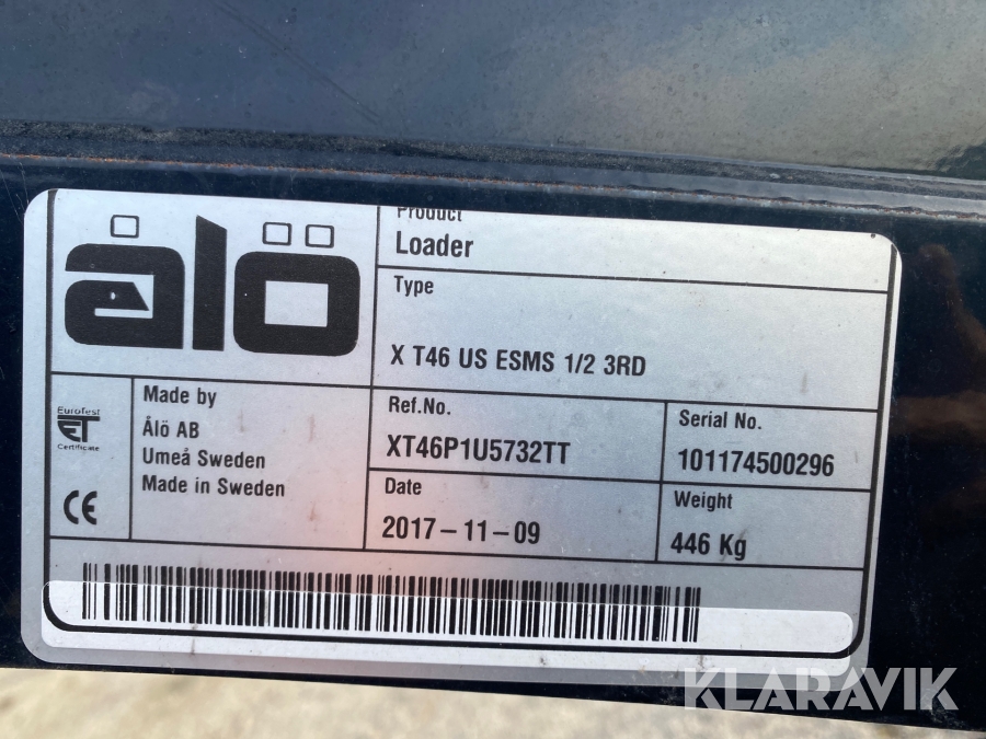 Lastare Trima X T46 US ESMS 1/2 3RD, Ängelholm, Klaravik auk