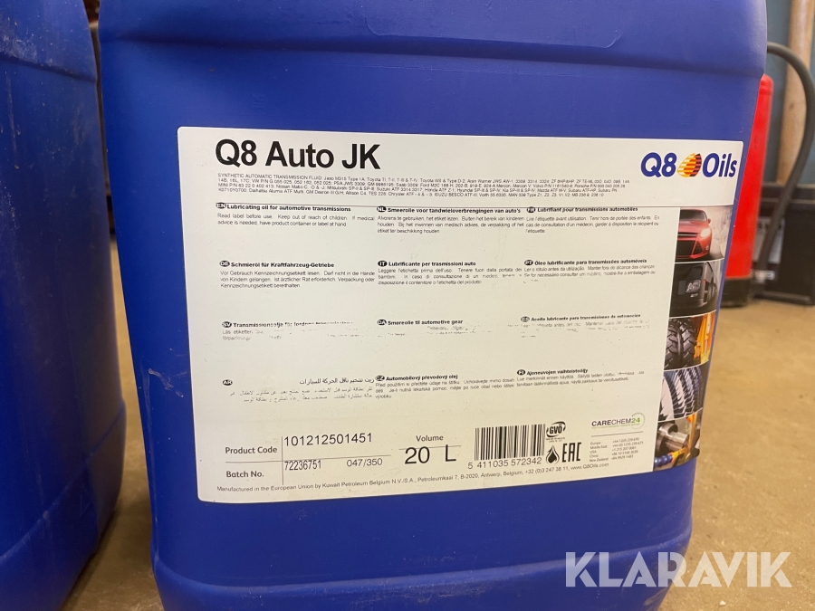Kompressorolja/ transmissionsolja Q8 Schumann 100 / Auto JK,