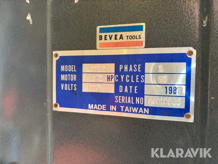 Bandsåg Bevea Tools L0012, Herrljunga, Klaravik auktioner