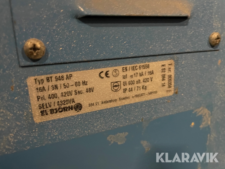 Byggbelysning El-björn, Karlstad, Klaravik auktioner