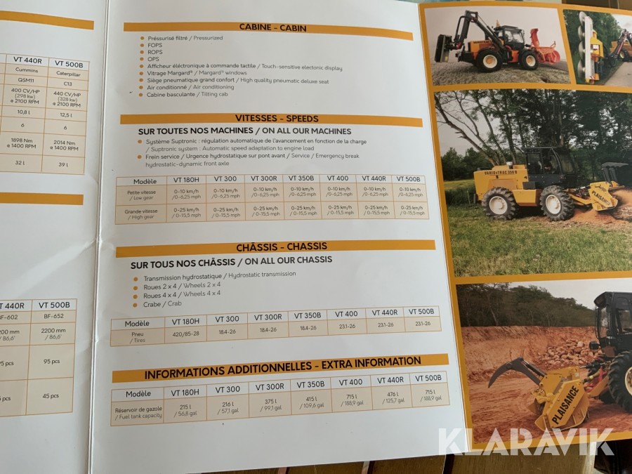 Redskapsbärare Variotrac 300 R med sidomonterad kran