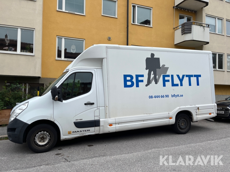Flyttbil Renault Master, Stockholm, Klaravik auktioner