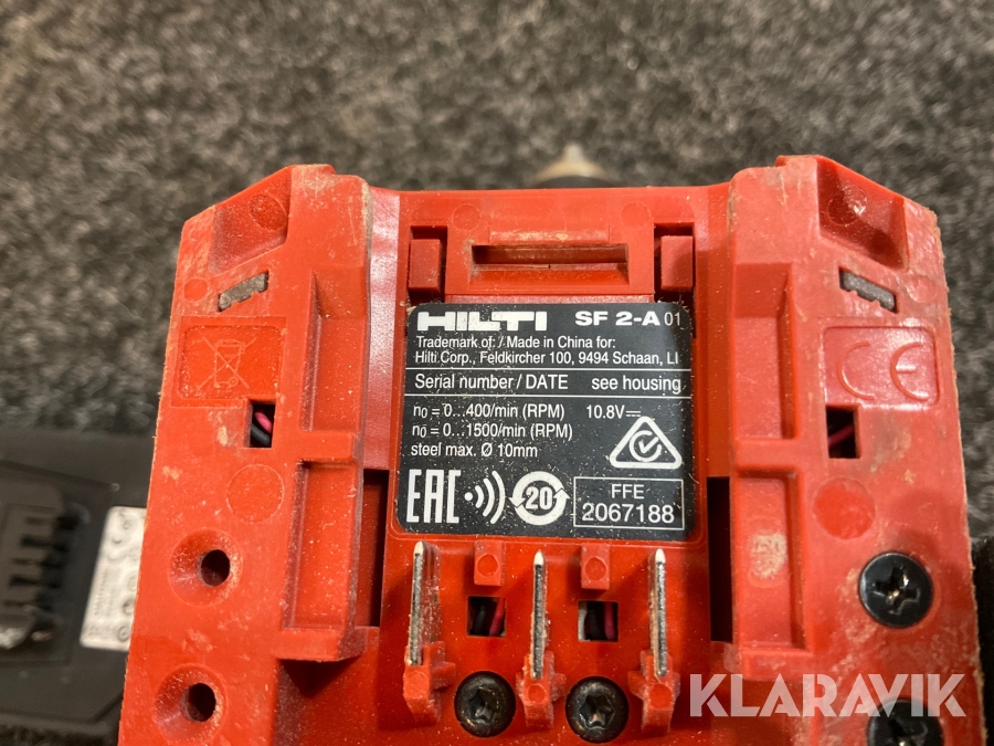 Borrskruvdragare Hilti SF 2-A , Jönköping, Klaravik auktione
