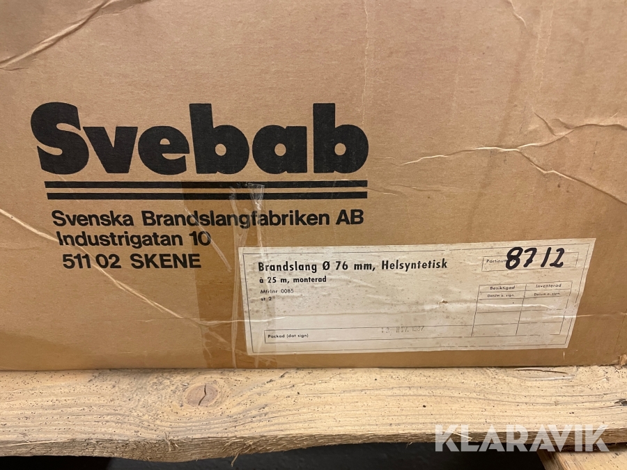 Brandspruta Liegler, Östersund, Klaravik auktioner