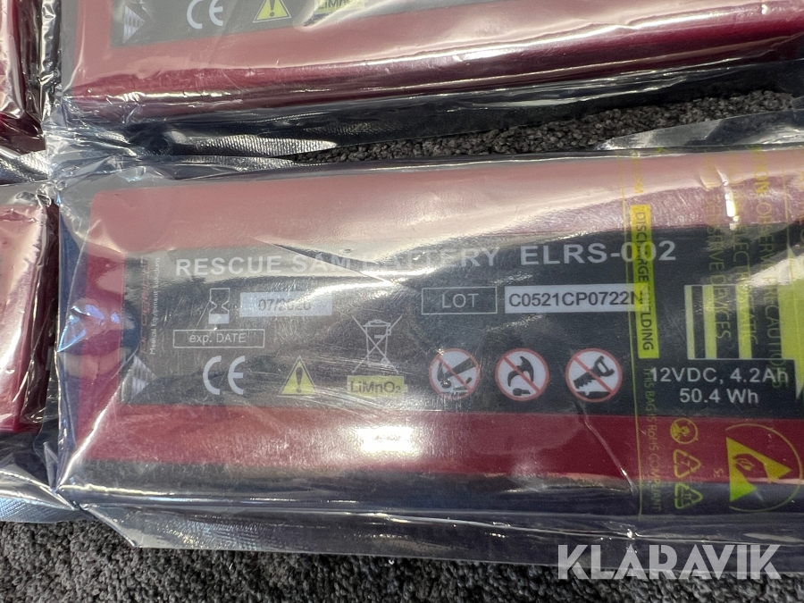 Batteri till hjärtstartare Rescue Sam Battery ELRS-002, Sval