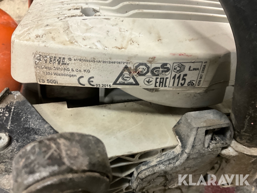 Motorkap Stihl TS 500i, Borås, Klaravik auktioner