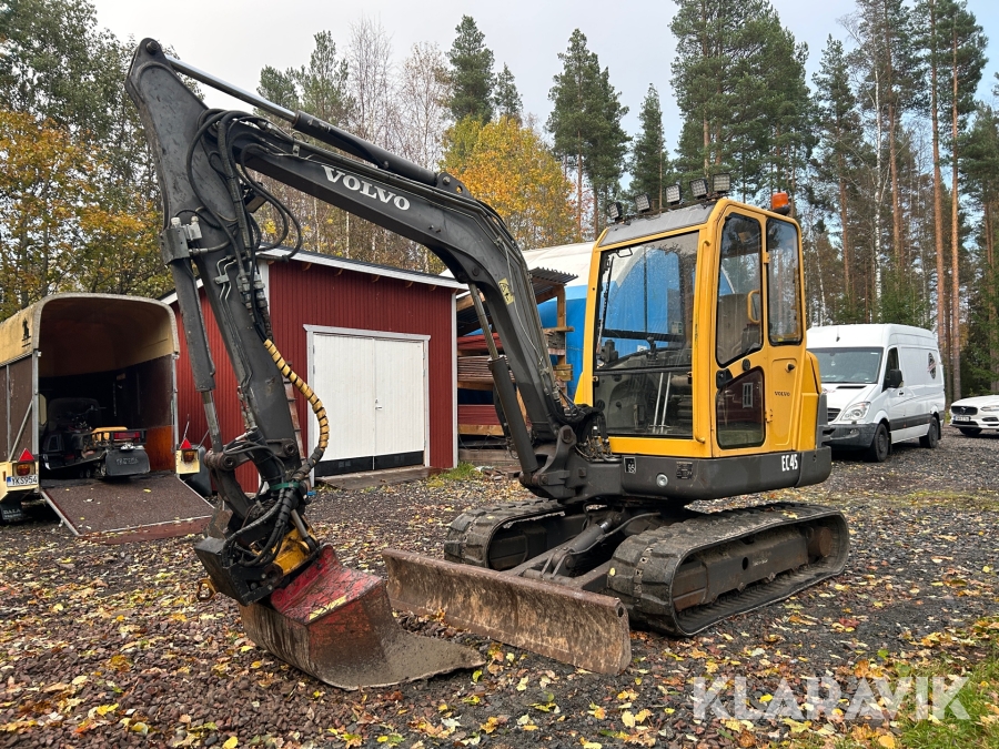 Grävmaskin Volvo EC45, Falun, Klaravik auktioner