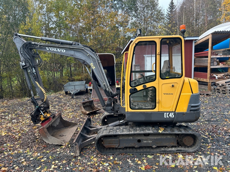 Grävmaskin Volvo EC45, Falun, Klaravik auktioner