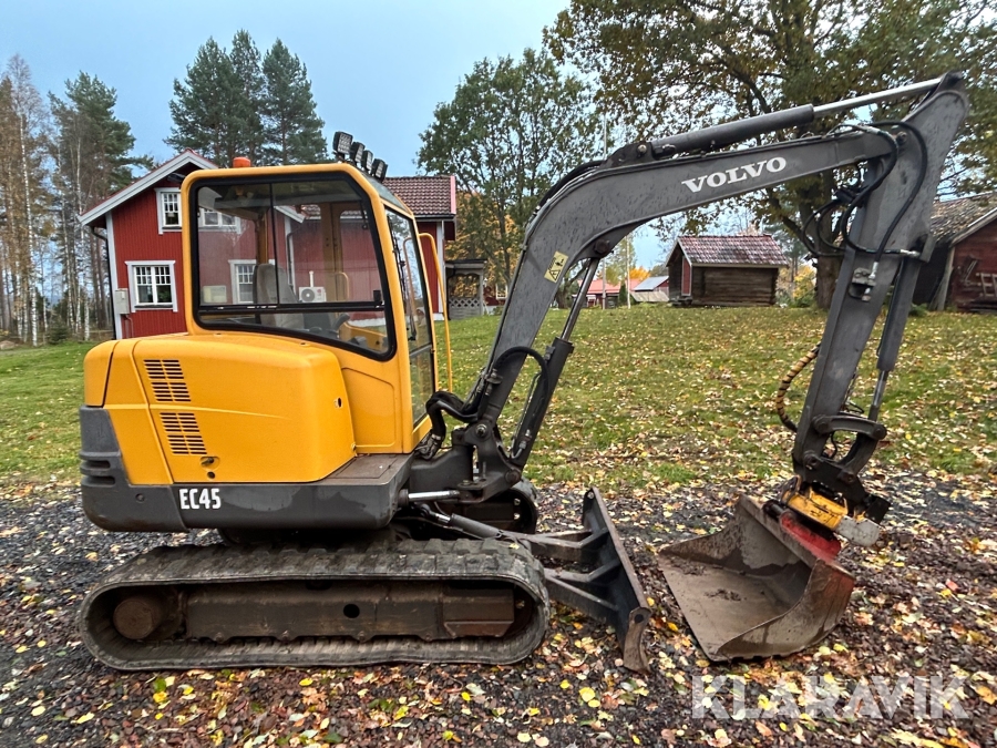 Grävmaskin Volvo EC45, Falun, Klaravik auktioner