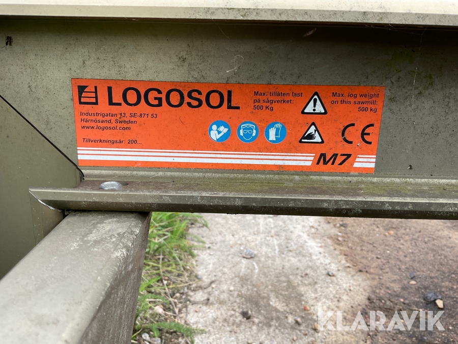 Sågverksstativ Logosol M7, Falköping, Klaravik auktioner
