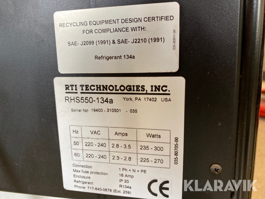 Klaravik Auktioner | AC Fyllare Waeco RHS-550