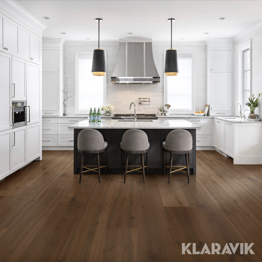 Klickgolv härdad Ek 93 kvm Medium Smoke Medium Smoke, Landsk