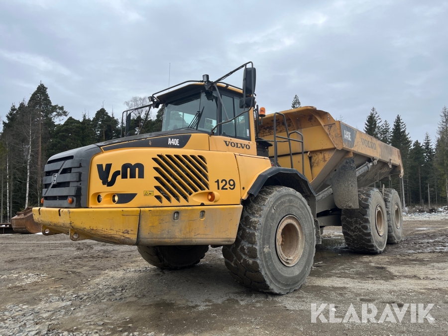 Dumper Volvo A40E, Örebro, Klaravik auktioner