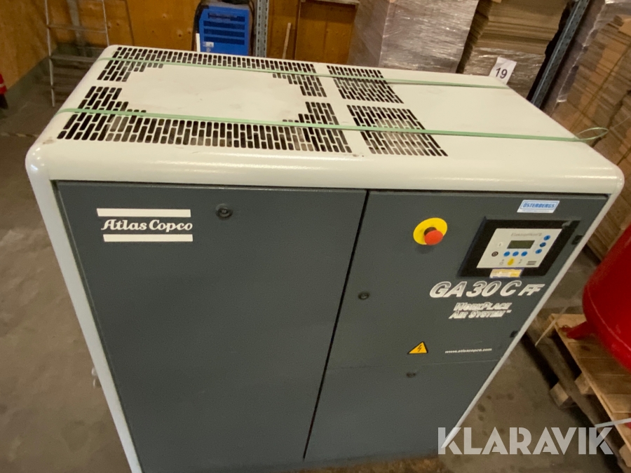 Kompressor Atlas copco GA 30 C FF, Degerfors, Klaravik aukti