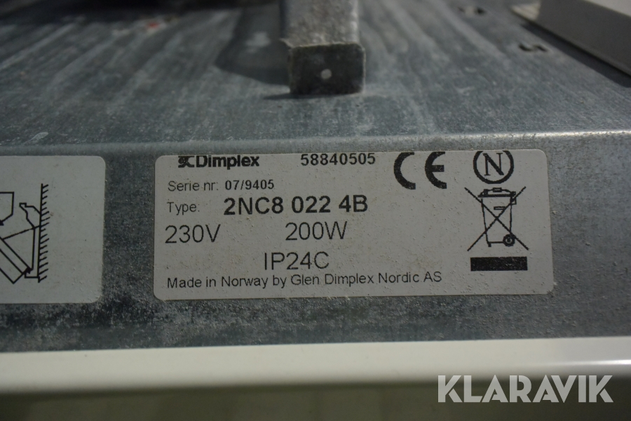 Elradiatorer Dimplex & Siemens 25st