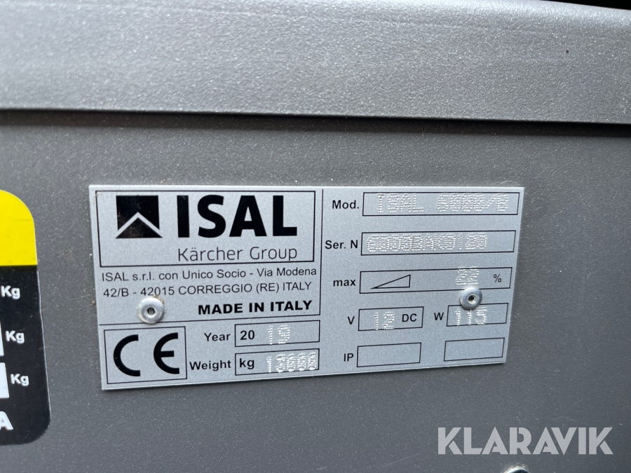 Sopmaskin Isal 6000, Göteborg, Klaravik auktioner