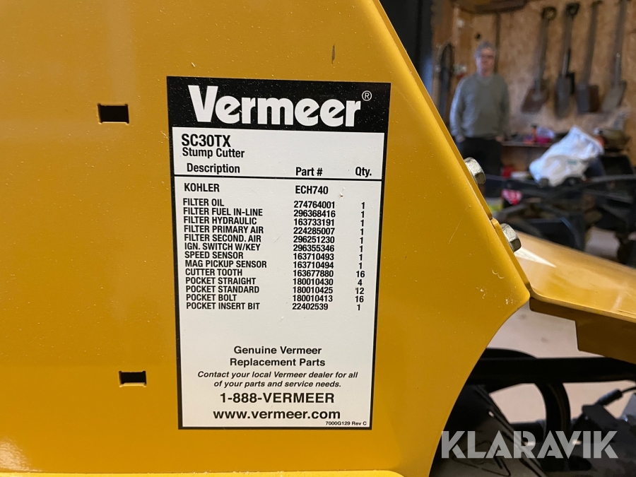 Stubbfräs Vermeer SC30TX, Grums, Klaravik auktioner