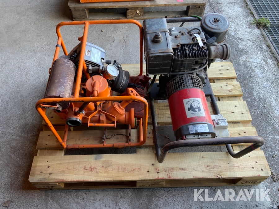 Klaravik Auktioner | Motordriven vattenpump samt elverk