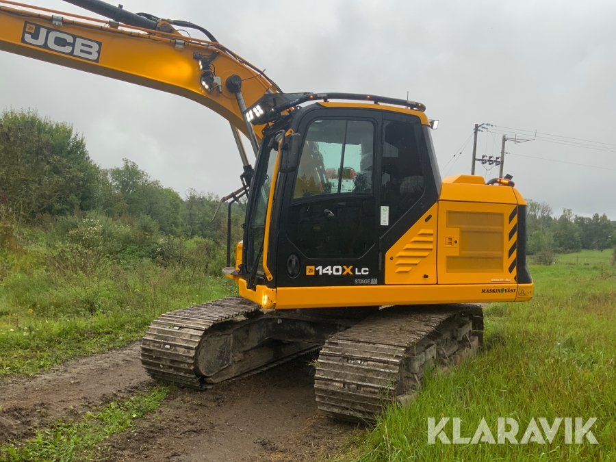 Grävmaskin JCB 140X LC, Trosa, Klaravik auktioner