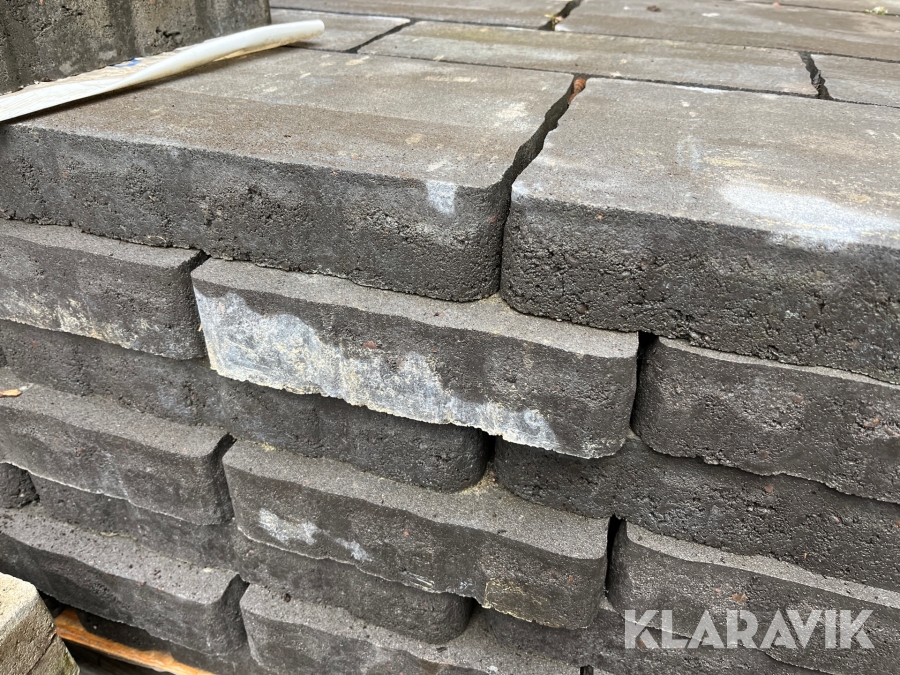 Marksten/platta 4 pall Cirkusstrukturantracit, Nacka, Klarav