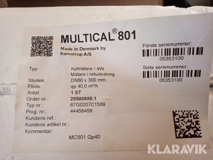 2st Kamstrup Multical 801-mätare (nya)