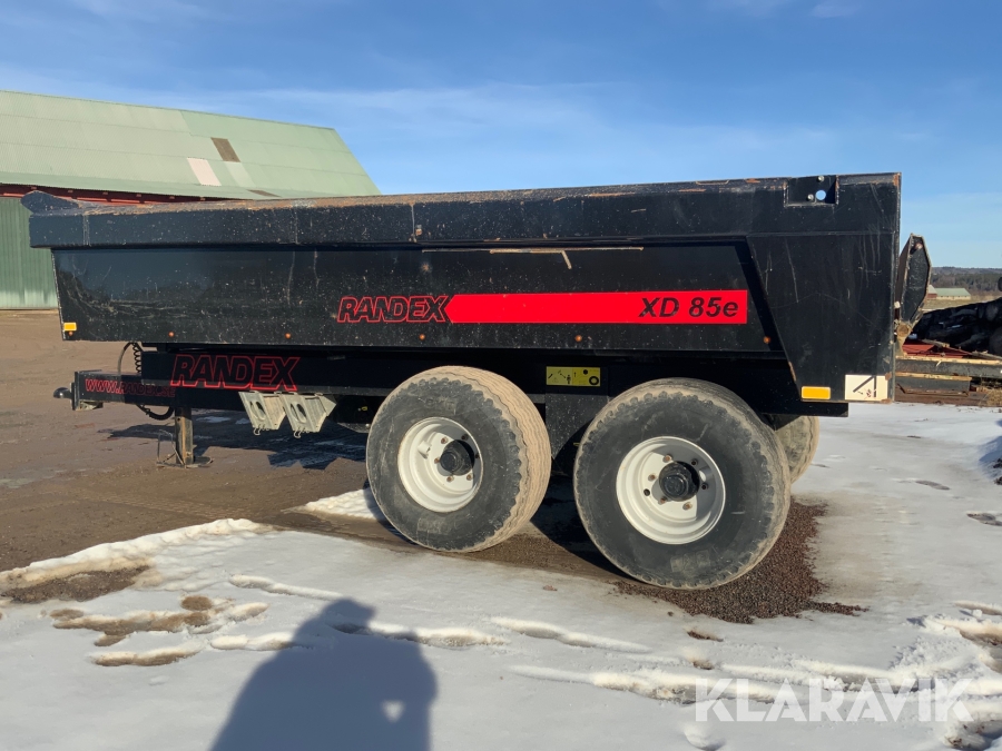 Dumpervagn Randex XD 85E, Skövde, Klaravik auktioner