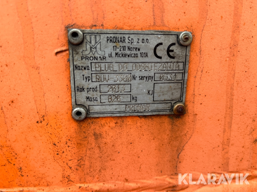 Vikplog Pronar RUV3300, Upplands Väsby, Klaravik auktioner